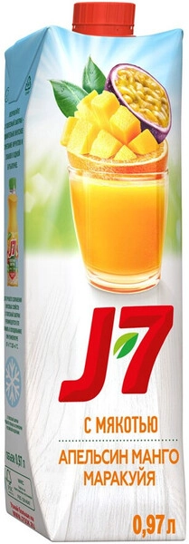 Сок "J-7" Orange-Mango-Passion Fruit, Tetra Pak, 0.97 л — купить сок ...