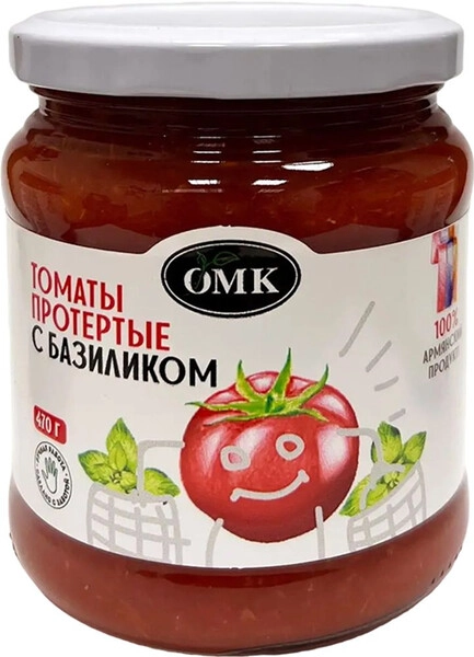 Бакалея OMK, Tomatoes Puree with Basil, 470 г — купить бакалею ОМК ...