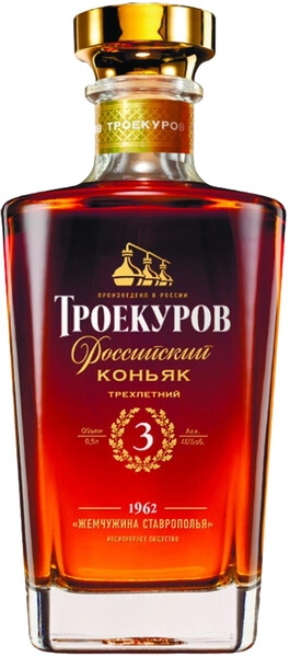 Коньяк "Troekurov" 3 Years Old, в подарочной коробке, 0.5 л — купить ...