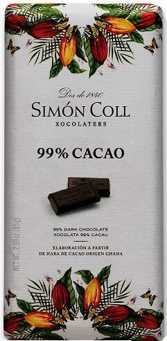 Simon Coll Dark Chocolate 99 Cacao 85